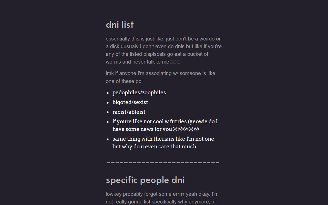 dni list